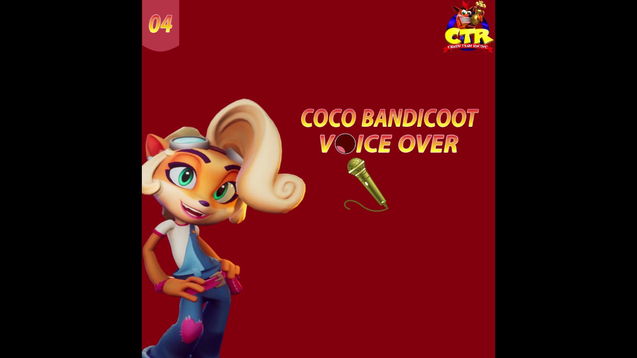 Crash Team Racing - Coco Bandicoot Voice Over - YouTube