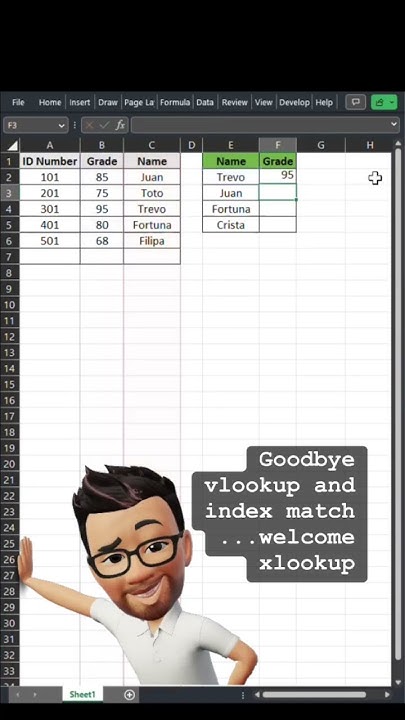 Goodbye vlookup and index match, welcome xlookup ! - YouTube
