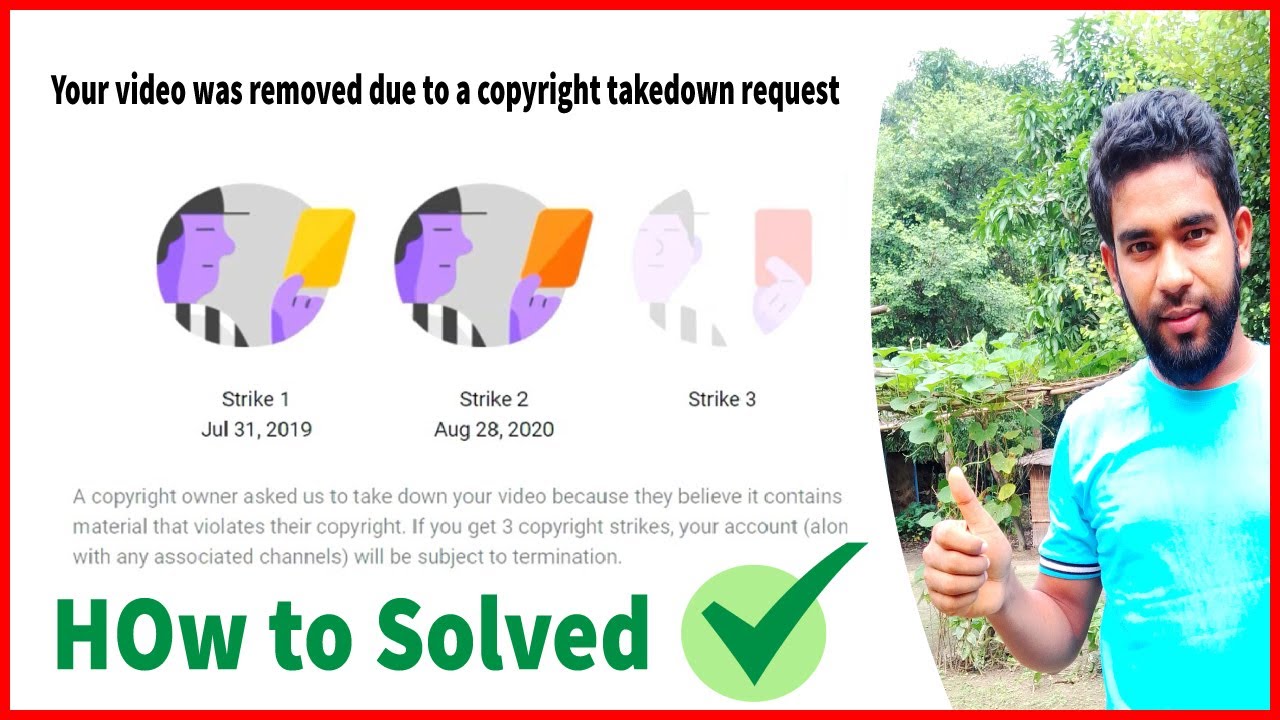 Your video was removed due to a copyright takedown request | Youtube ...
