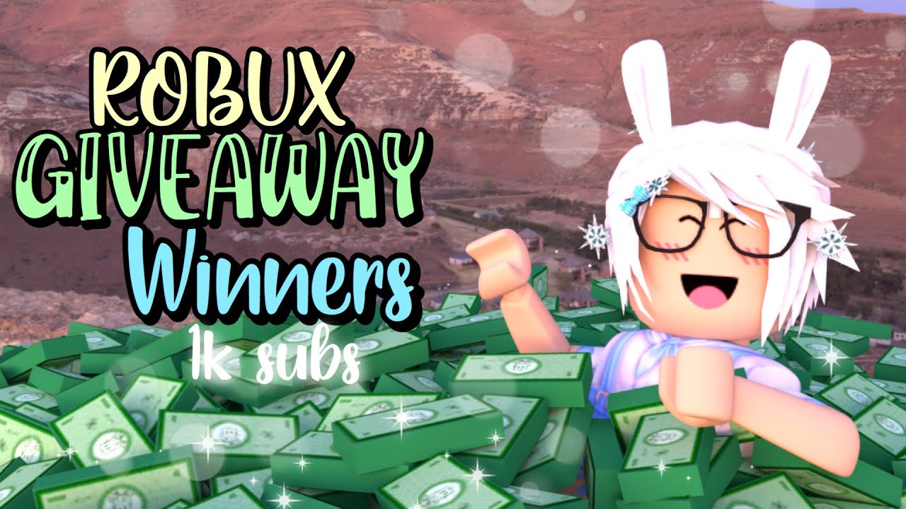 10 pemenang giveaway robux special 1k subs - YouTube