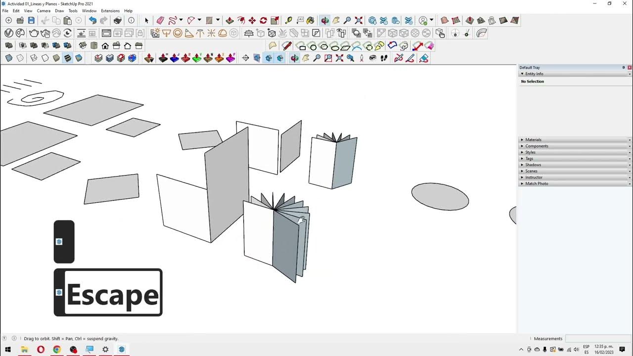 Sketchup Básico: Herramientas básicas. Rotaciones y Arrays - YouTube