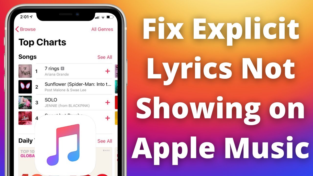How to Fix Explicit Lyrics Not Showing on Apple Music iOS 14/14.5.1 ...