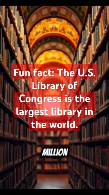 The U.S Library of Congress is the largest library in the world.It ...