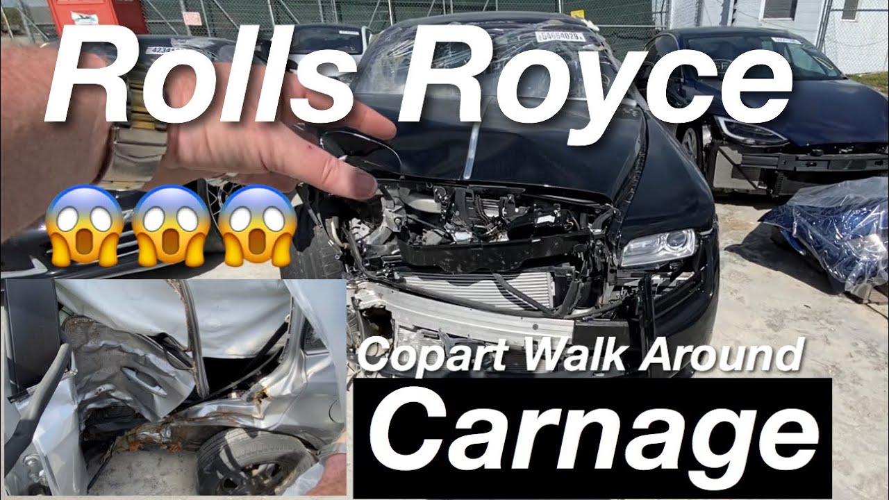 Copart Walk Around Massive Carnage, Rolls Royce, Ferrari 458 and more ...