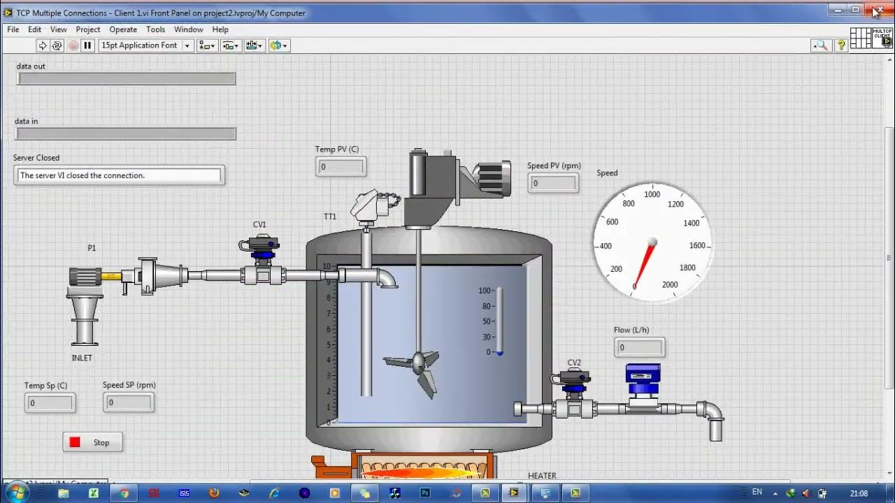 Tutorial LAbview HMI sebagai Client Standalone - YouTube