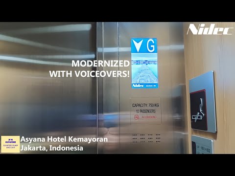 Nidec Traction Scenic Elevators at Asyana Hotel Kemayoran, Jakarta - YouTube