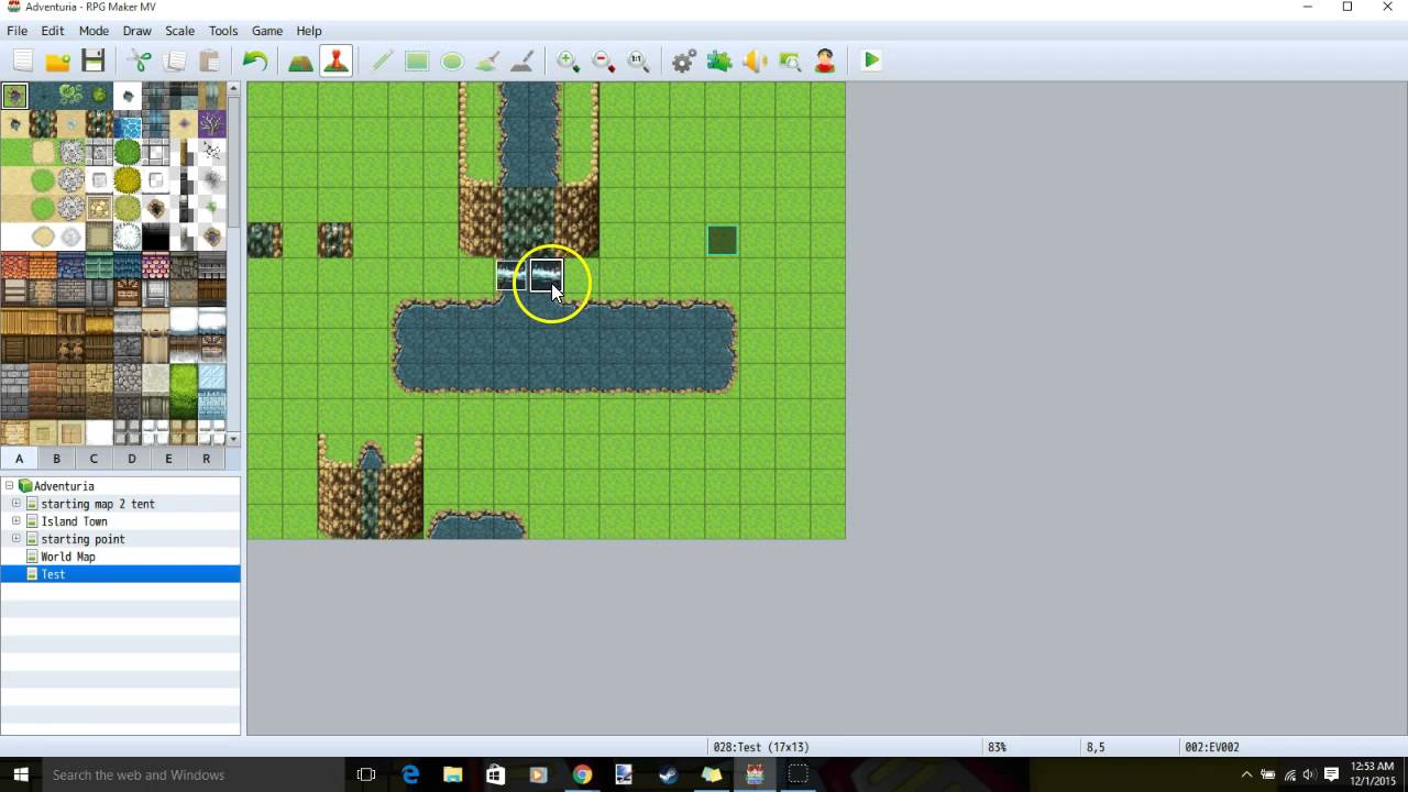 RPG Maker MV Tutorial -how to add Waterfall Mist/Spray- - YouTube