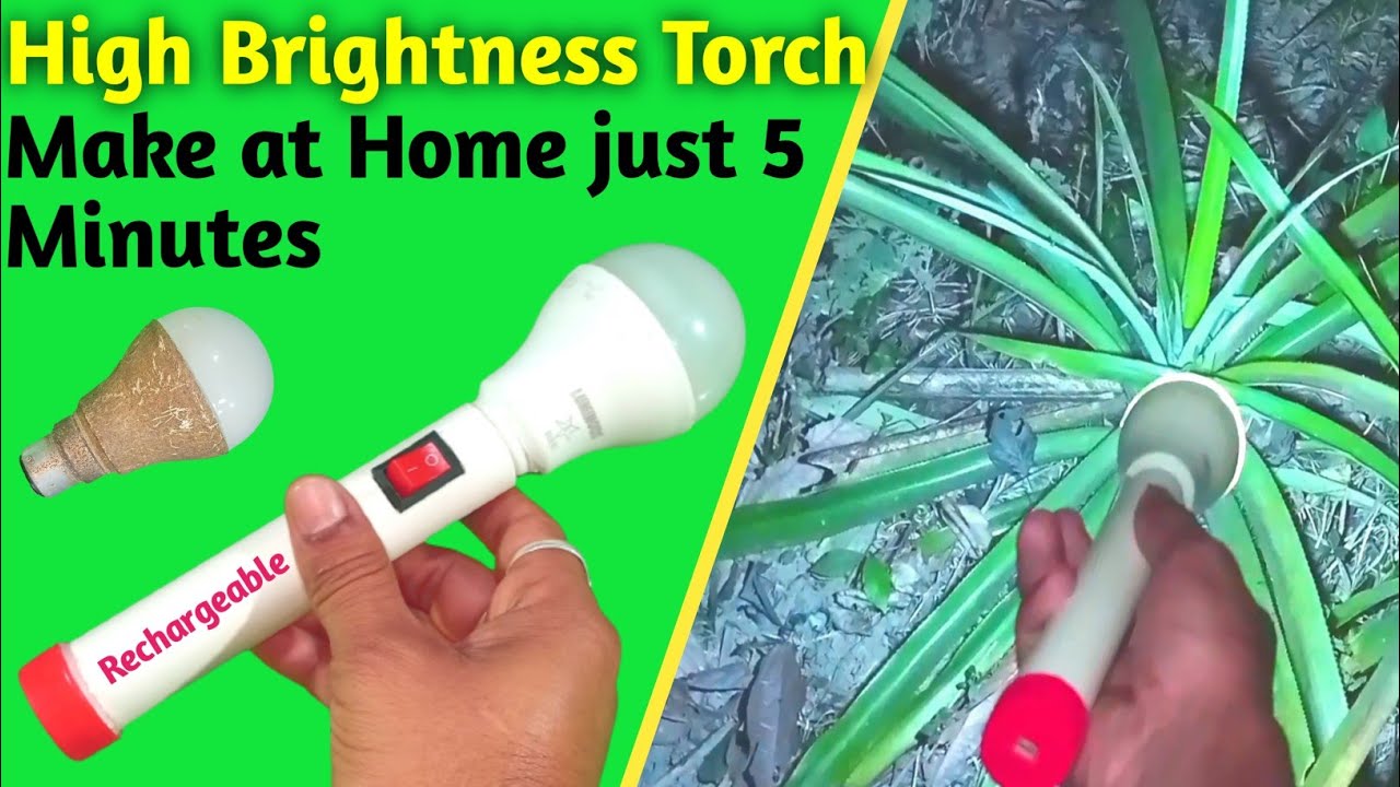 How to make Practical Rechargeable Torch Using Old Led Bulb - YouTube