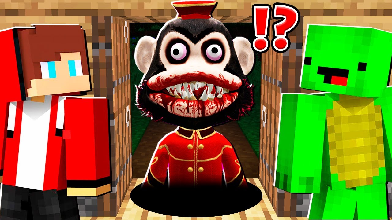 Don’t Open the Door to Creepy MONKEY vs JJ and MIKEY at 3am ? - in Minecraft Maizen - YouTube