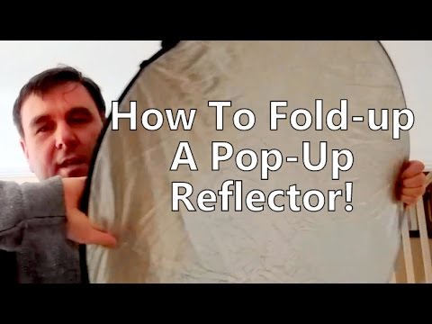 How To Fold Up A Pop Up Reflector / Diffuser (Interfit 5 in 1) - YouTube