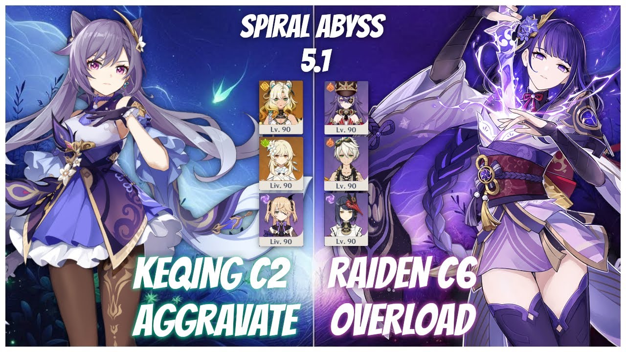 Spiral Abyss 5.1 | Keqing C2 Aggravate with Xilonen C2 & Raiden C6 ...