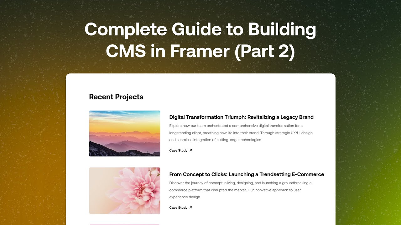 Complete Guide to Framer CMS 2 (Beginner Tutorial) - YouTube