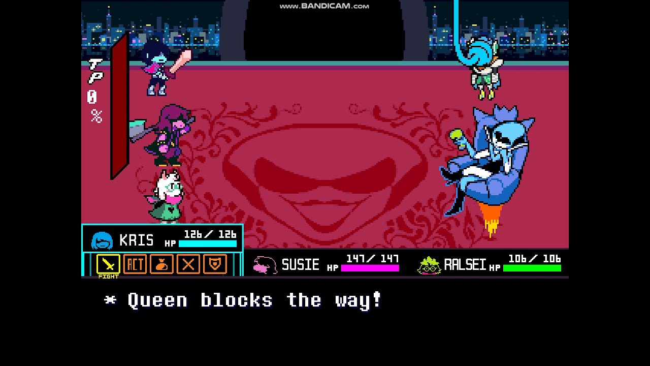 Deltarune Chapter 2 - Neutral route - Vs Queen and Berdly Boss fight ...