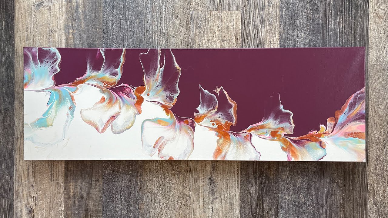 Soft Red Abstract Flow Art Painting with a Finger Swipe - YouTube