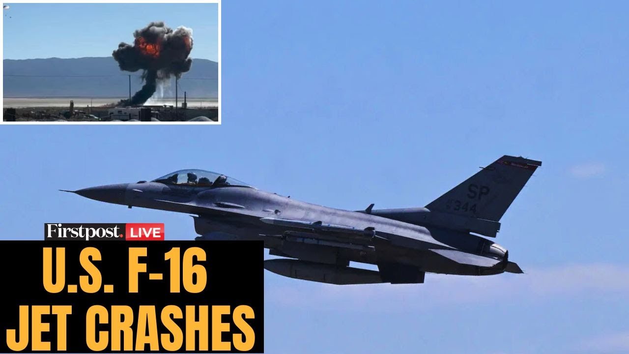 LIVE: US Airforce F-16 Jet Crashes in California Desert | F16 Jet ...
