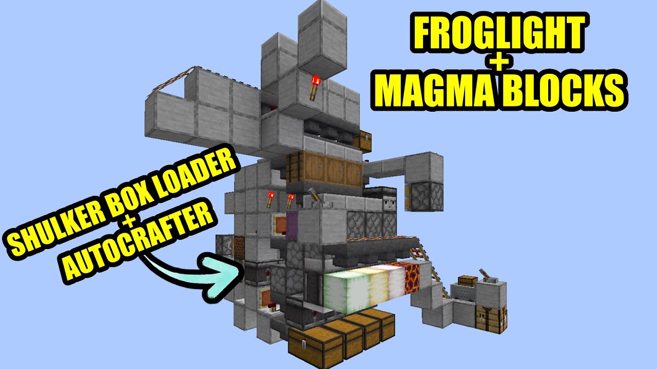 Froglight and Magma Block Farm. Storage System with Shulkerbox loader ...