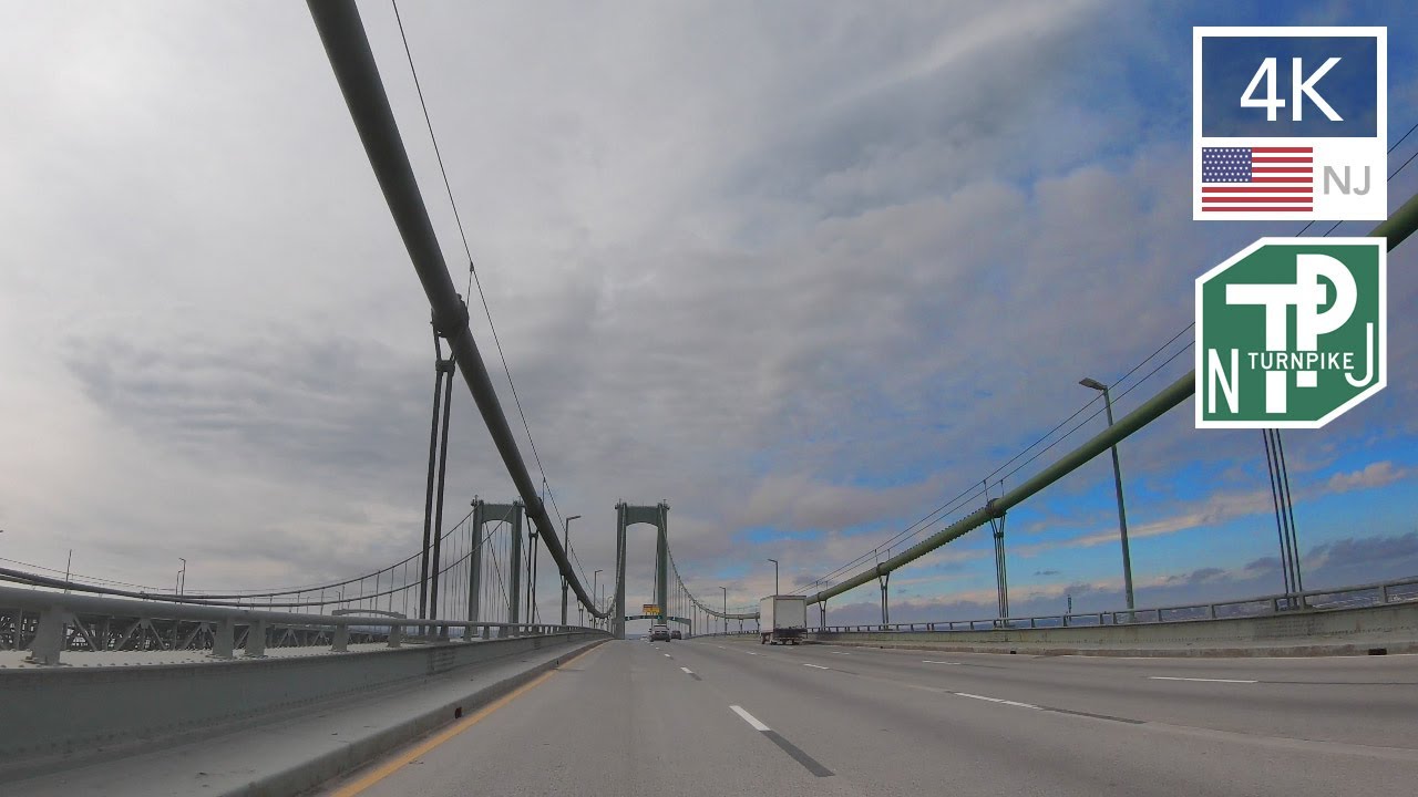 Relaxing Driving video NEW JERSEY TURNPIKE to DELAWARE 4K 🇺🇸 NJTP Car ...