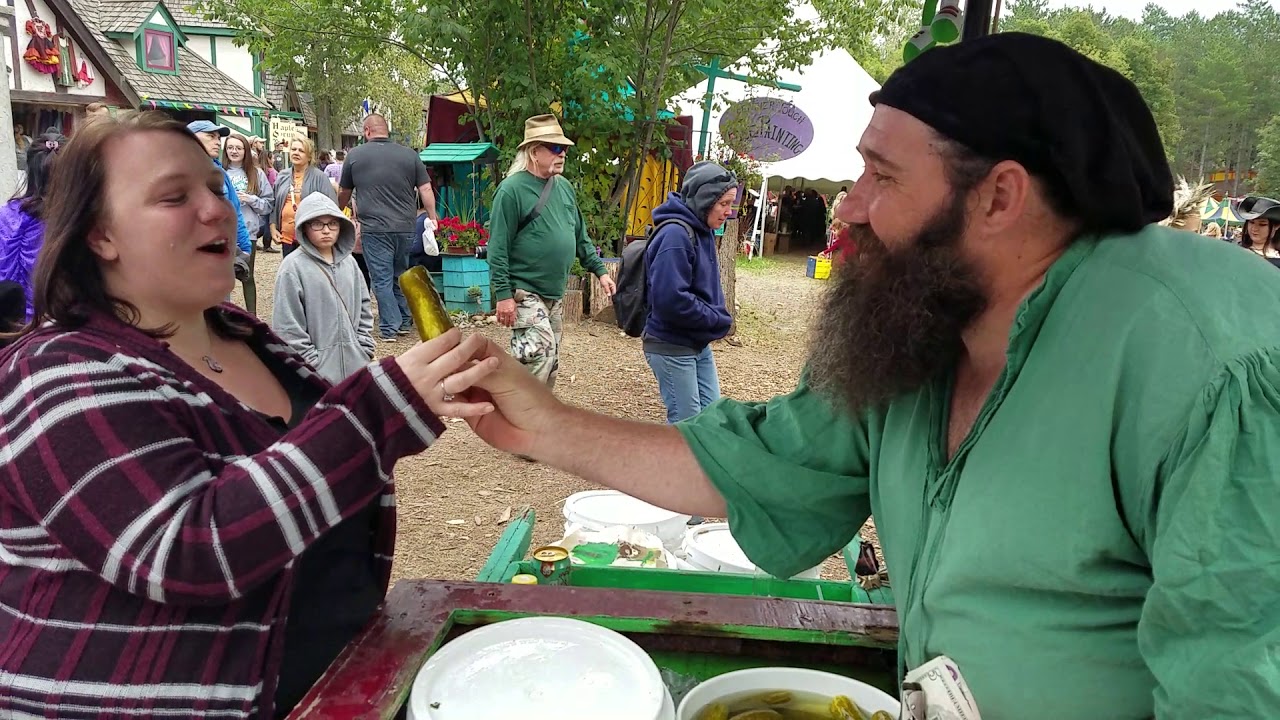 Mandee Being Fed A Pickle Michigan Renissance Festival 2018 - YouTube