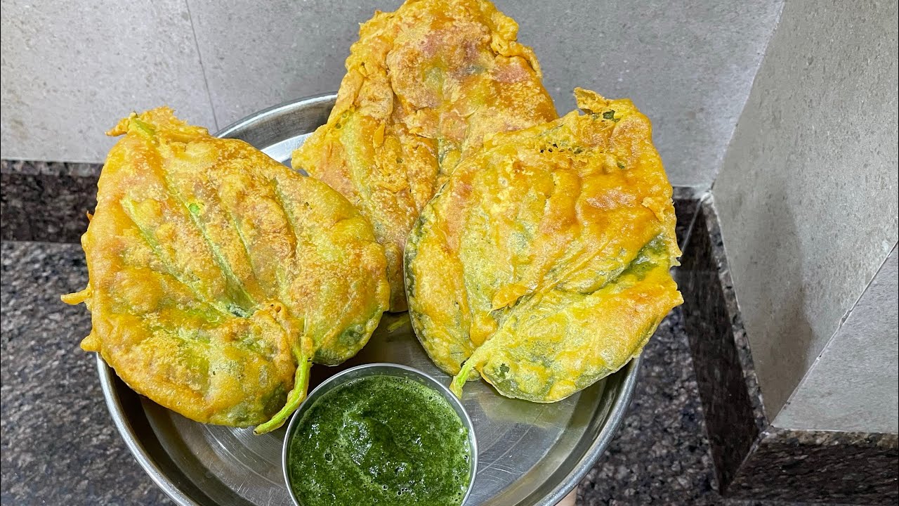 Paan ke pakode-पान के पत्ते के पकोड़े-How to make paan ke pakode-Crispy ...