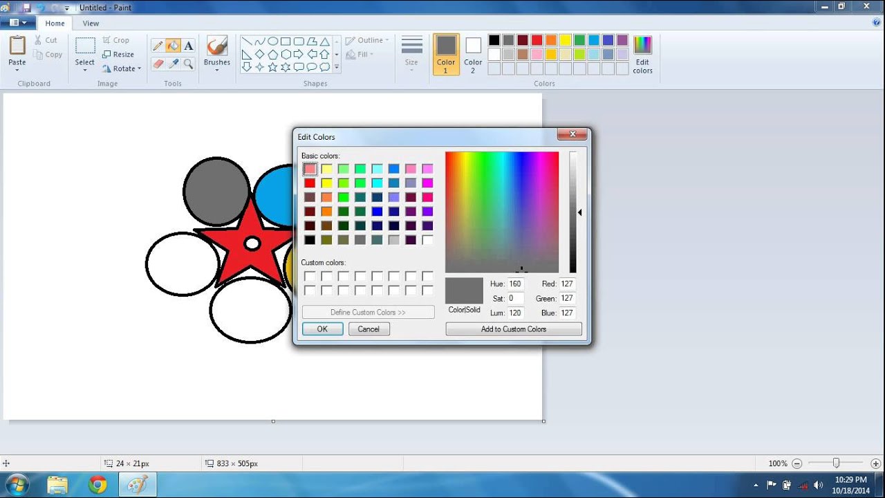 Basic MS Paint Class_How to Draw a Flower in Microsoft Paint - YouTube
