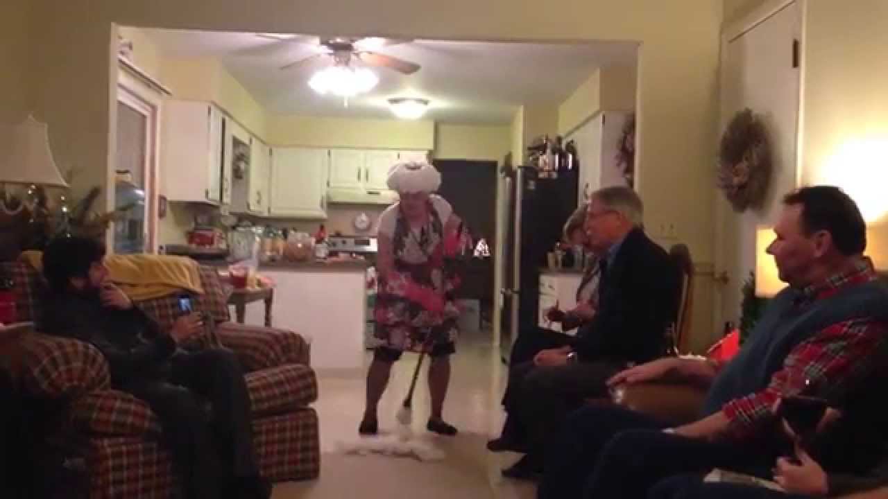 Crazy Grandma Dances to Rag Mop Song - YouTube
