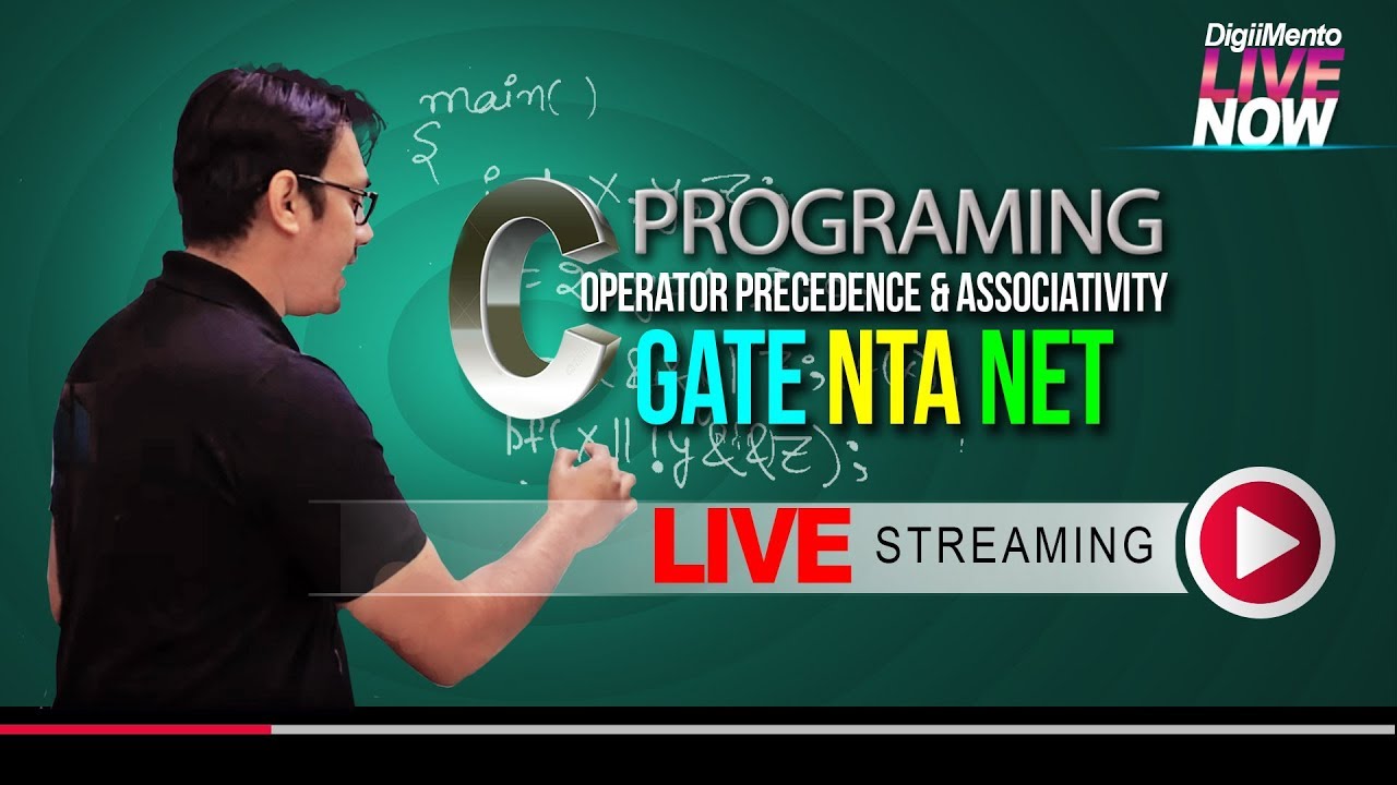 C Programming Live Class 02 Part 5 Precedence & Associativity NTA UGC ...