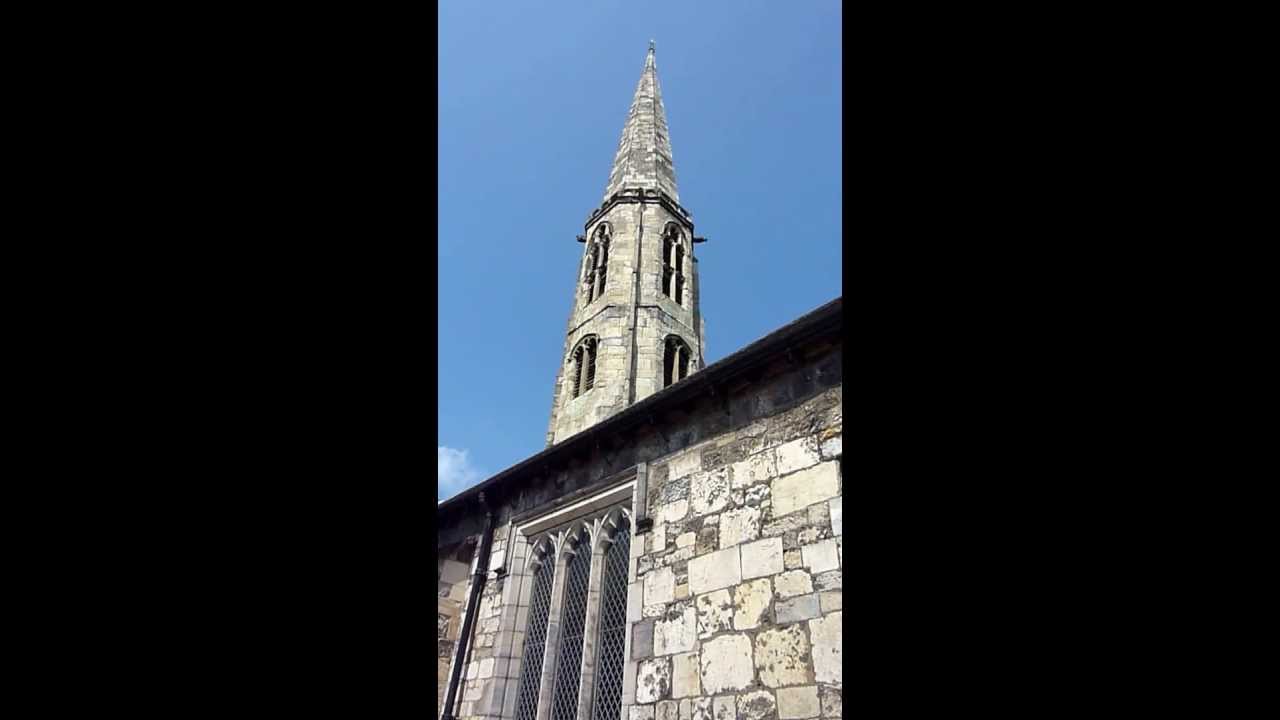 Bell Ringing at York All Saints North Street 8 Bells 7-2-2 - YouTube