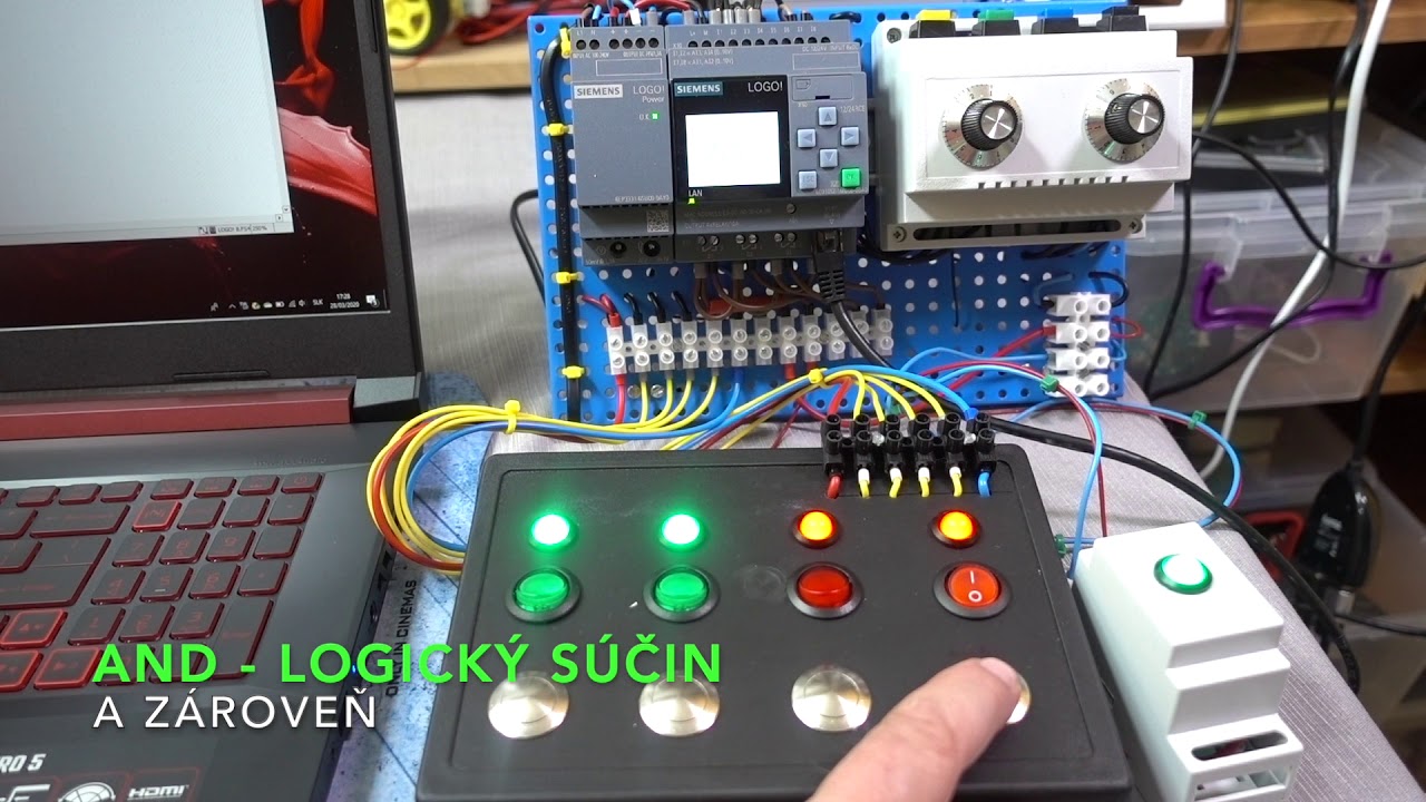 PLC základy programovania - logické funkcie - YouTube