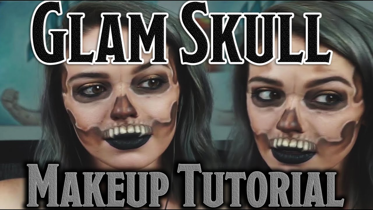 GLAM Skull Makeup Tutorial! - YouTube