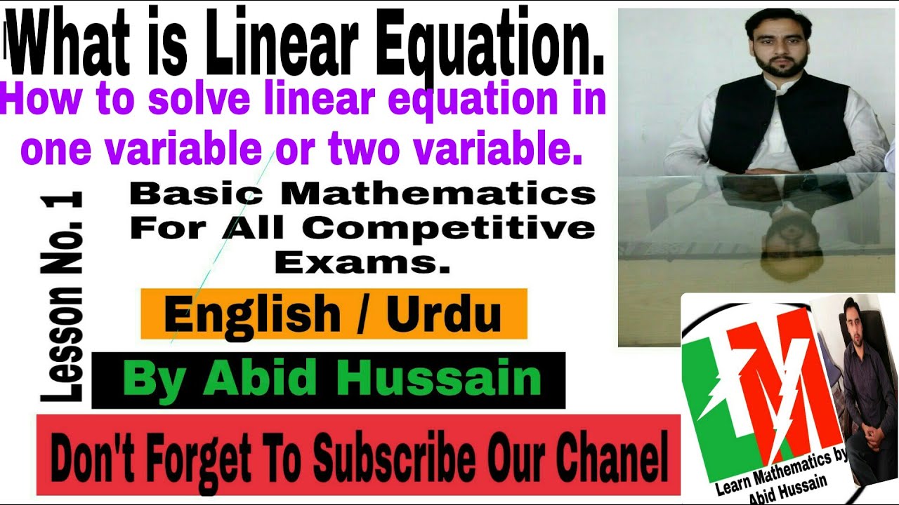 Define Linear Equation Solving Linear Equations With One Variable Or Define Linear Equation Solving Linear Equations With One Variable Or