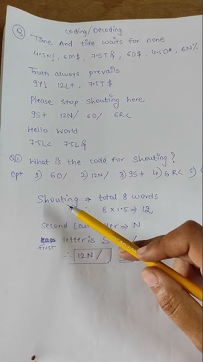 Coding/ Decoding imp trick for tough Q - YouTube