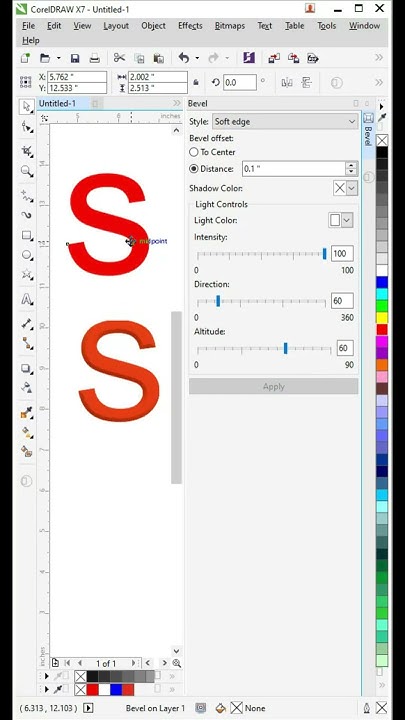How to use bevel effect on text in Coreldraw - YouTube
