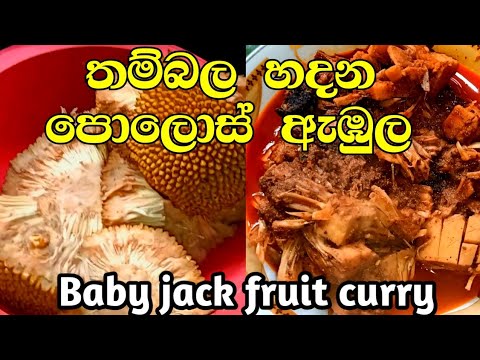 Baby jack fruit curry sinhala ගමේ රසට පොලොස් ඇඹුල polos ambula gami ...