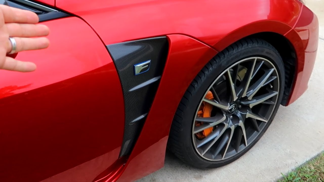 Carbon fiber fender install on my RCF! - YouTube