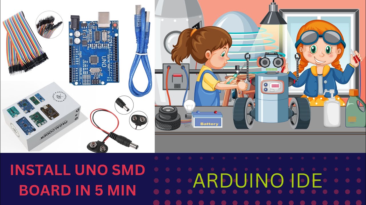 How To Install UNO SMD Development Board | Using Arduino IDE - YouTube