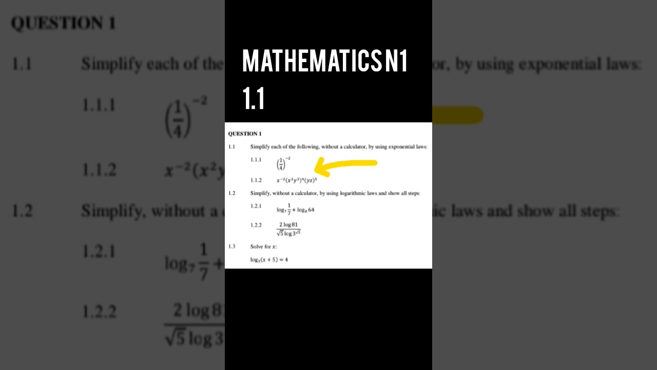 Mathematics N1 Simplify Part 1 - YouTube