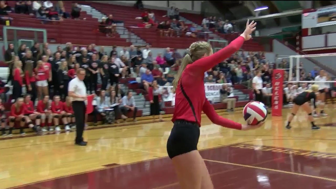 Helena High volleyball downs Bozeman in straight sets - YouTube