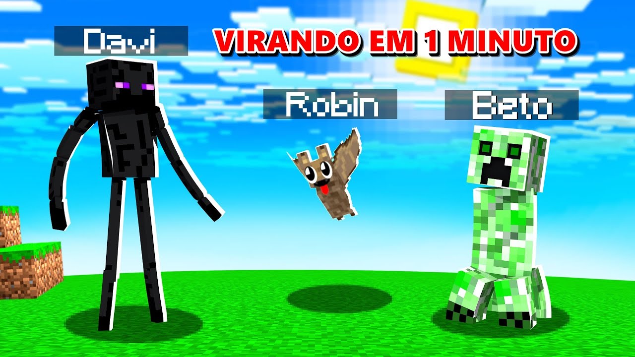 A CADA 1 MINUTO VIRAMOS UM MONSTRO NO MINECRAFT!! (Morph) - YouTube
