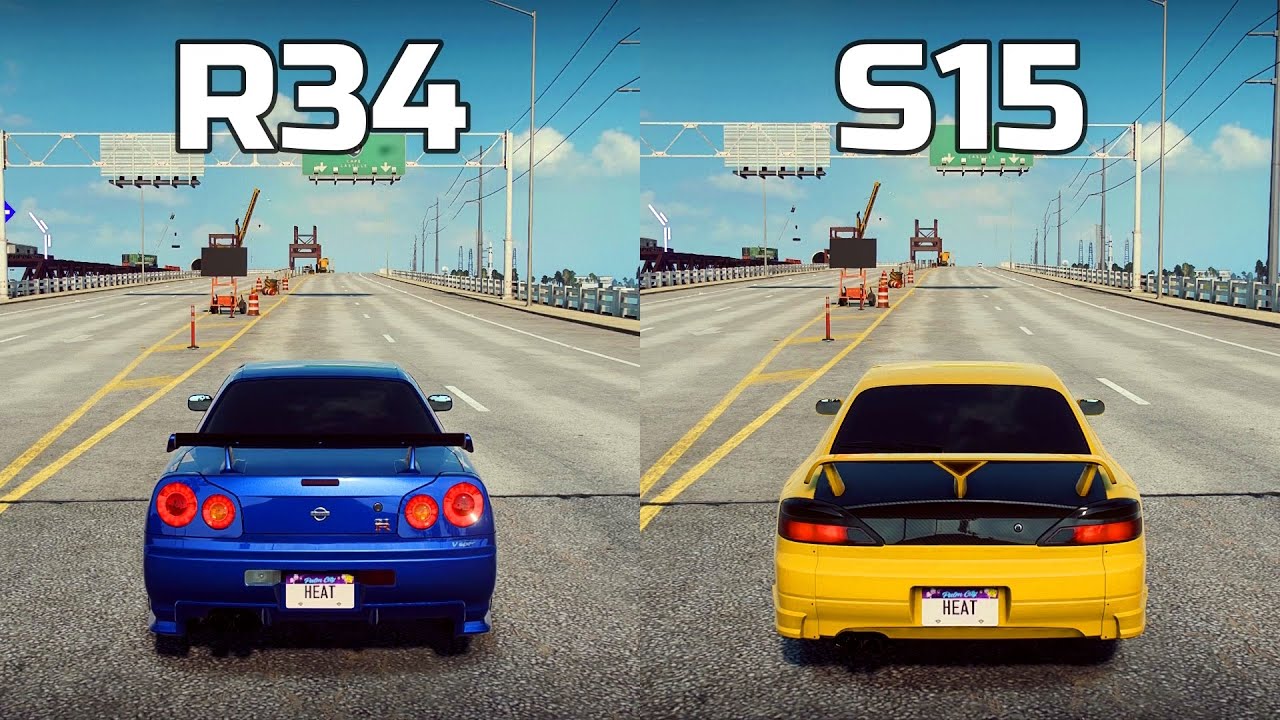 NFS Heat: Nissan Skyline GTR R34 vs Nissan Silvia S15 - Drag Race - YouTube