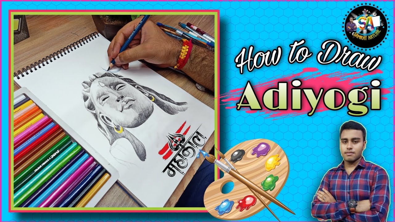 How to draw Adiyogi Shiva 🔥 || How to draw Adiyogi Shiva step by step ...