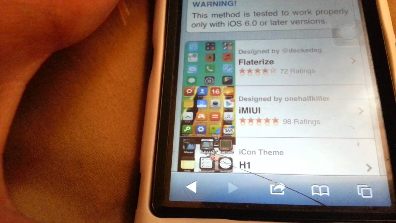 How to add a theme on ios 6 - YouTube