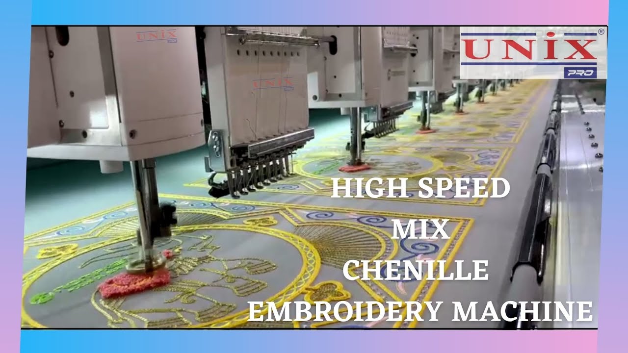 High Speed Mix Chenille Embroidery Machine - YouTube