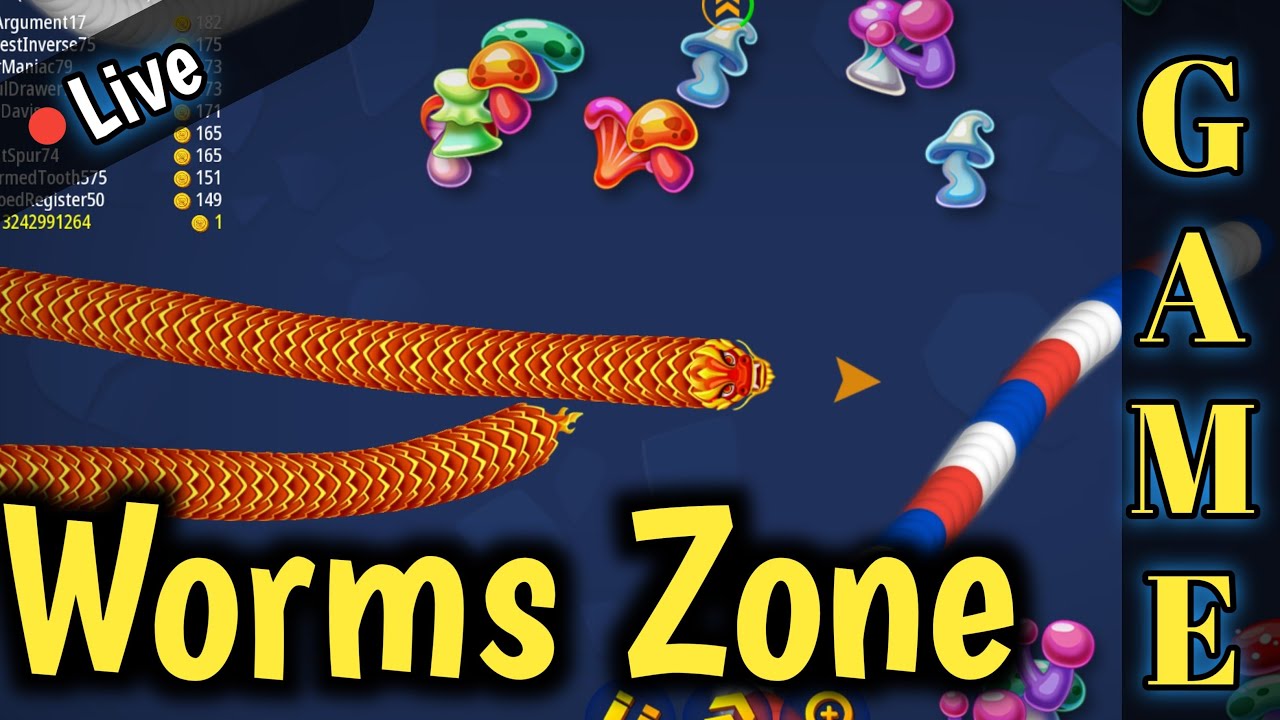 Worms Zone io 🐛 Live Streaming - YouTube