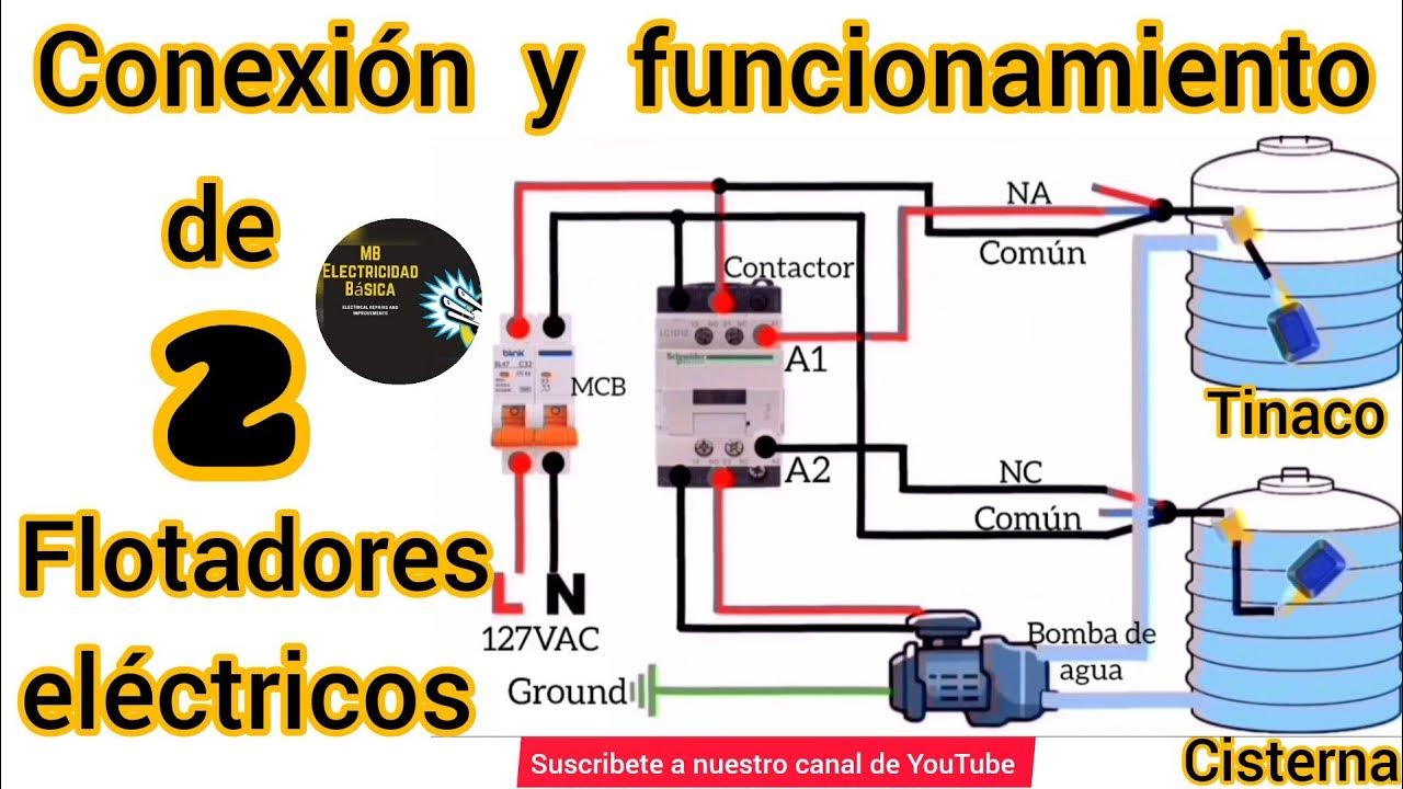 Cómo conectar dos electroniveles para una bomba de agua. - YouTube