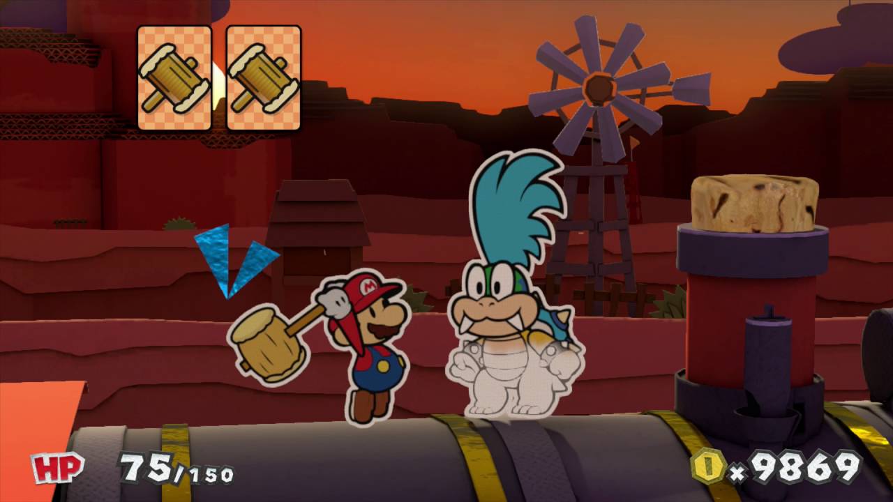 Paper Mario: Color Splash - Larry Boss Battle - YouTube