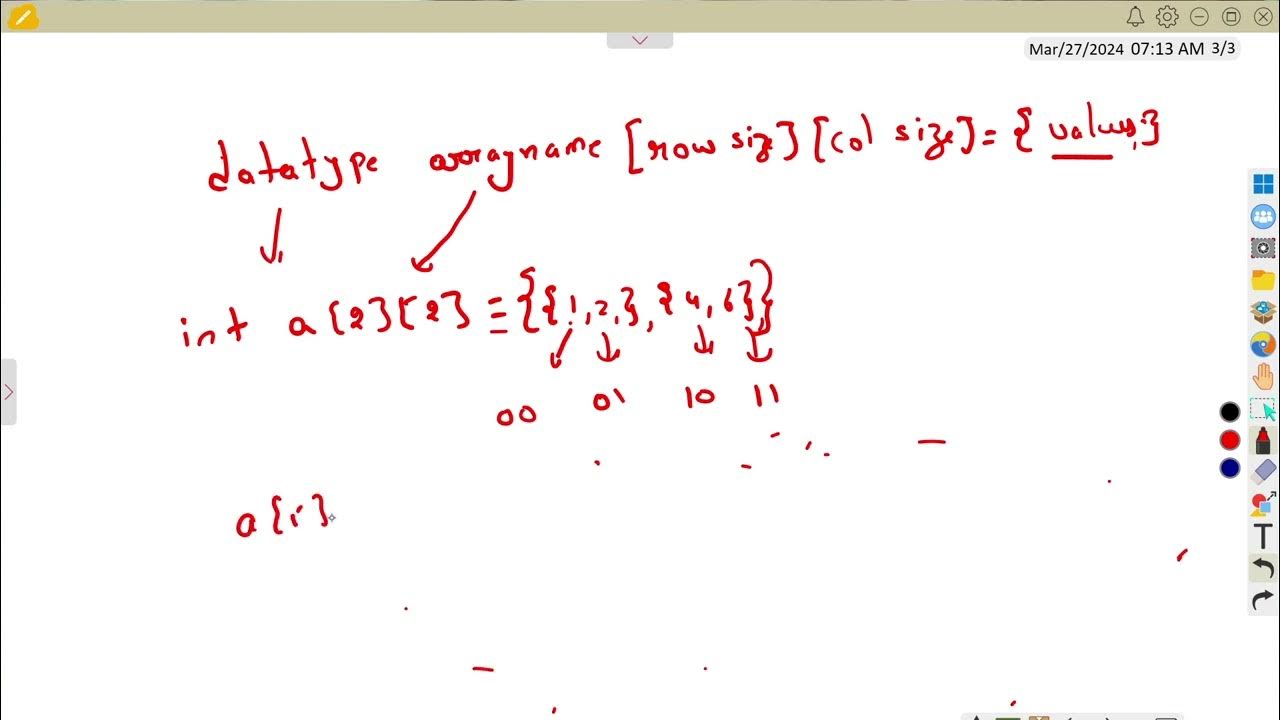 Double Dimensional Array - YouTube