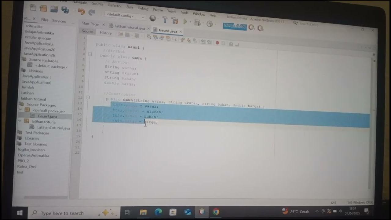 Membuat tutorial class, atribut, konstruktor, method dan objek - YouTube