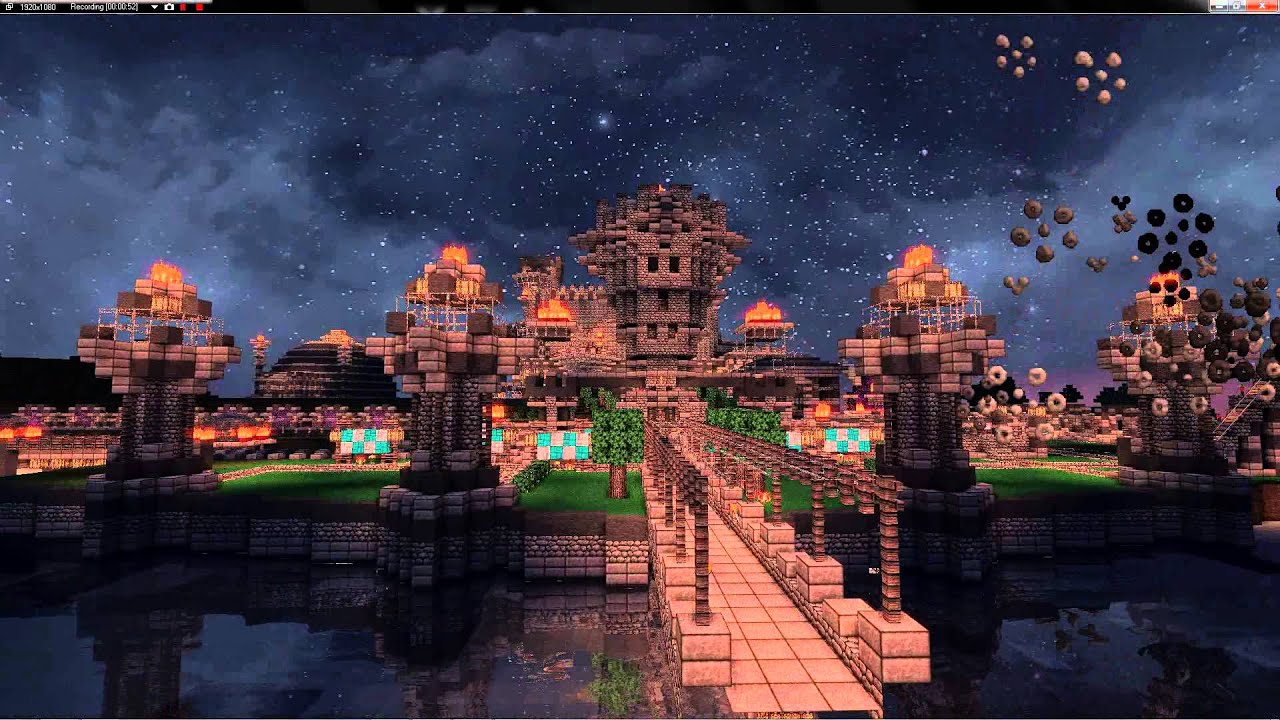 Fire, Torches and Night Skybox test. - YouTube