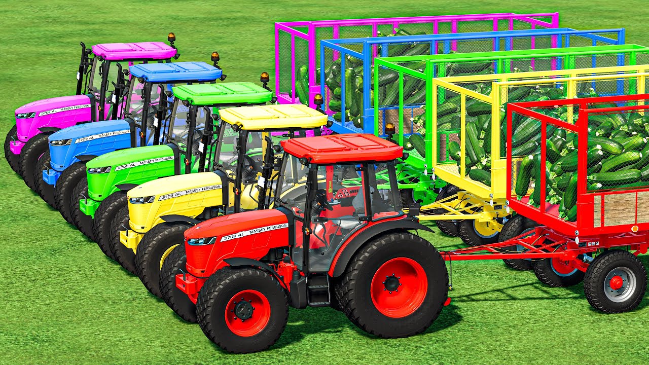 BIG TRANSPORT GREEN PUMPKINS WITH FERGUSON TRACTORS! Farming Simulator ...