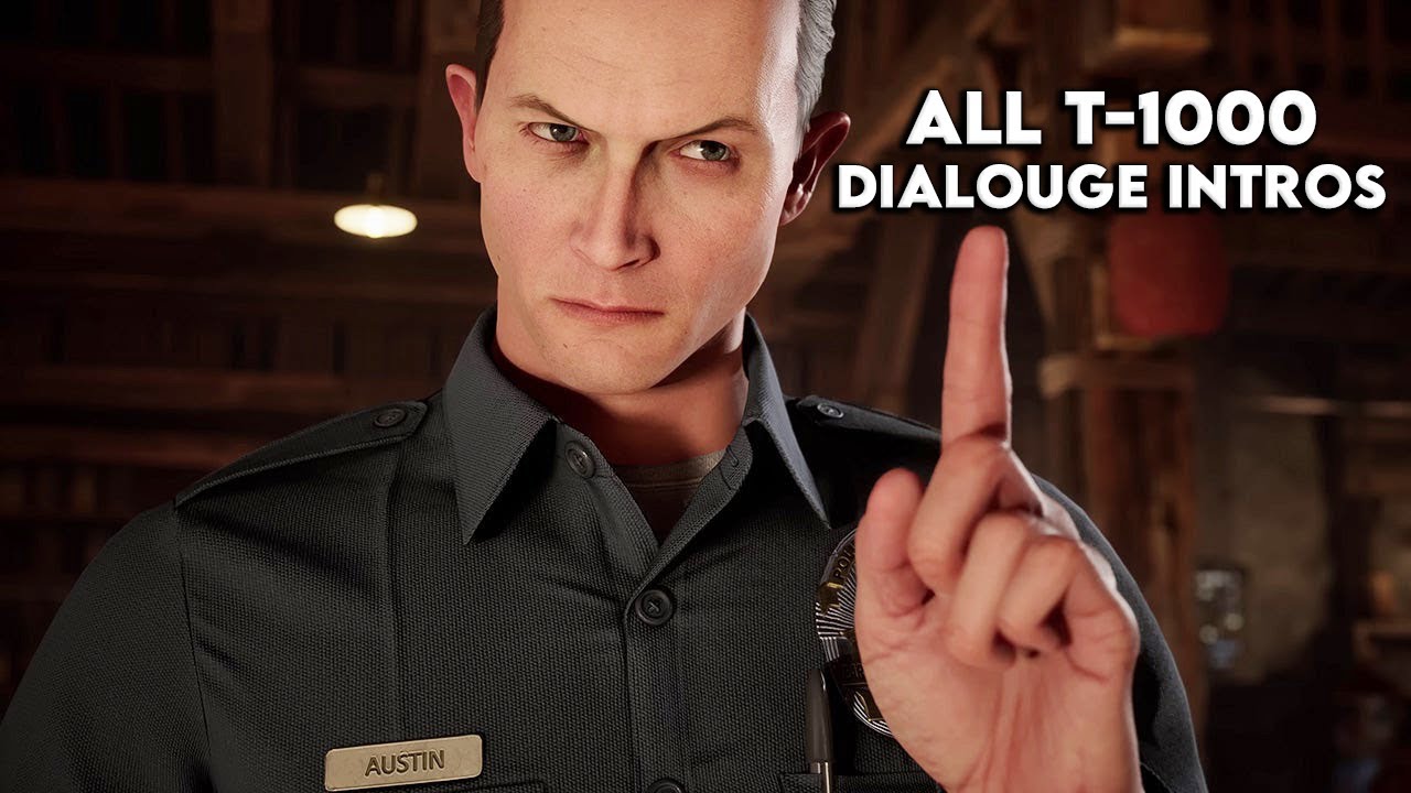 Mortal Kombat 1 T-1000 All Intros Dialogue Character Banter MK1 - YouTube